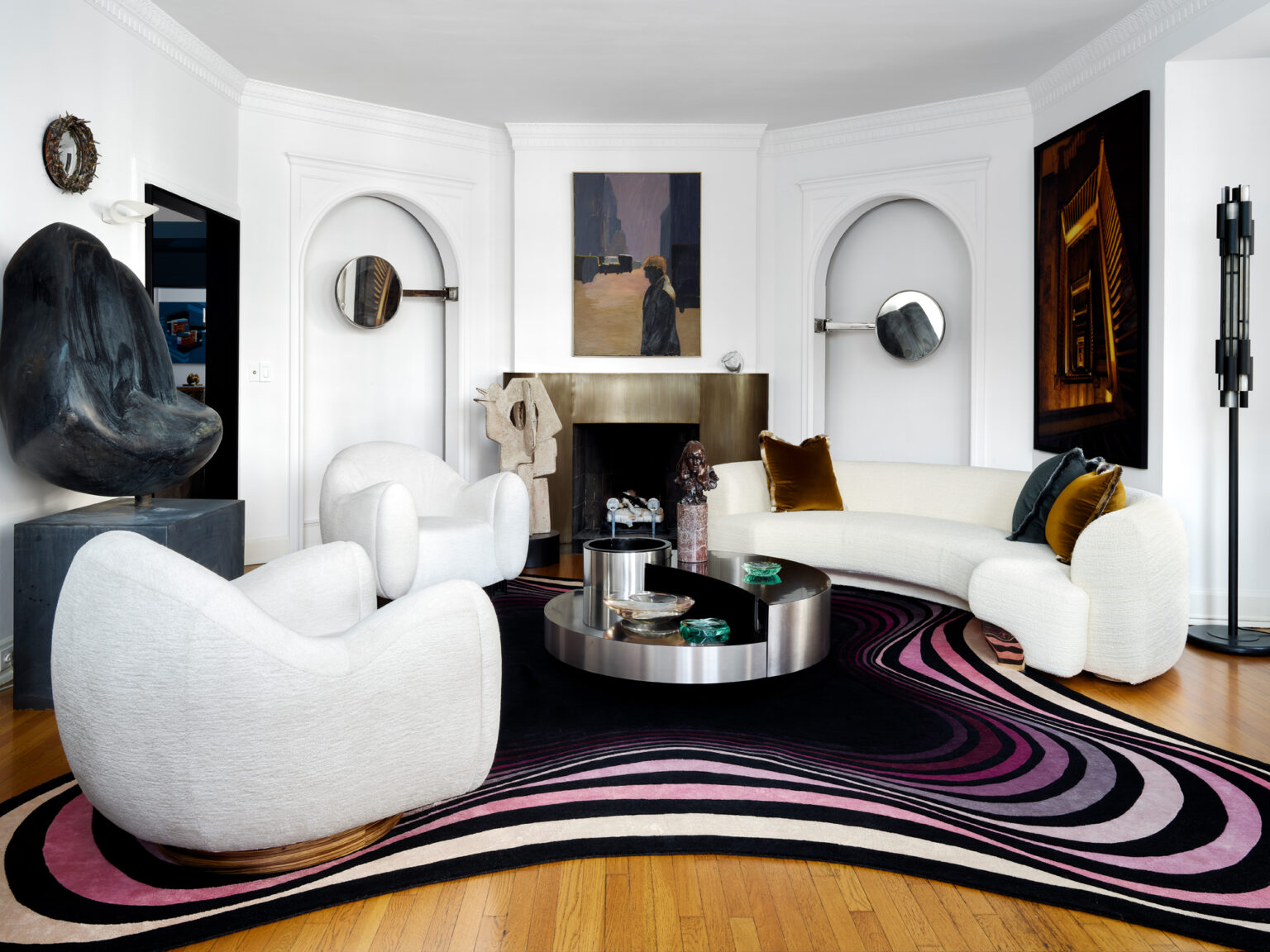Kimberly Denman and Laurent Rebuffel at their showroom home in L.A ...